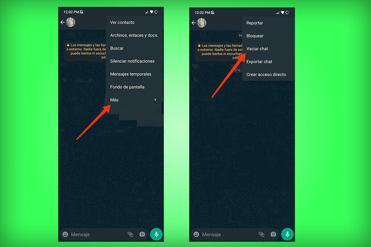 Cómo quitar un contacto de “contactos frecuentes” en WhatsApp