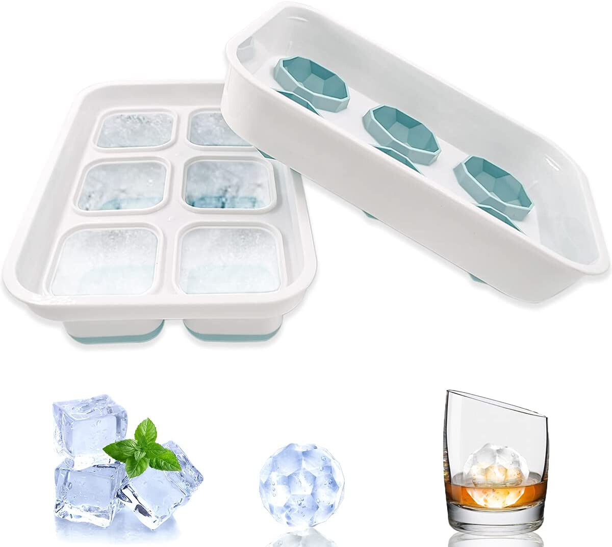 Seven molds for making our own ice at home in fun and super cute shapes ...