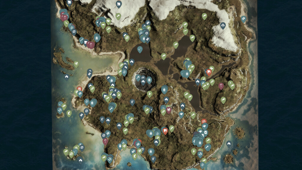 Mapa interactivo de The Forest para localizar todos los recursos ...