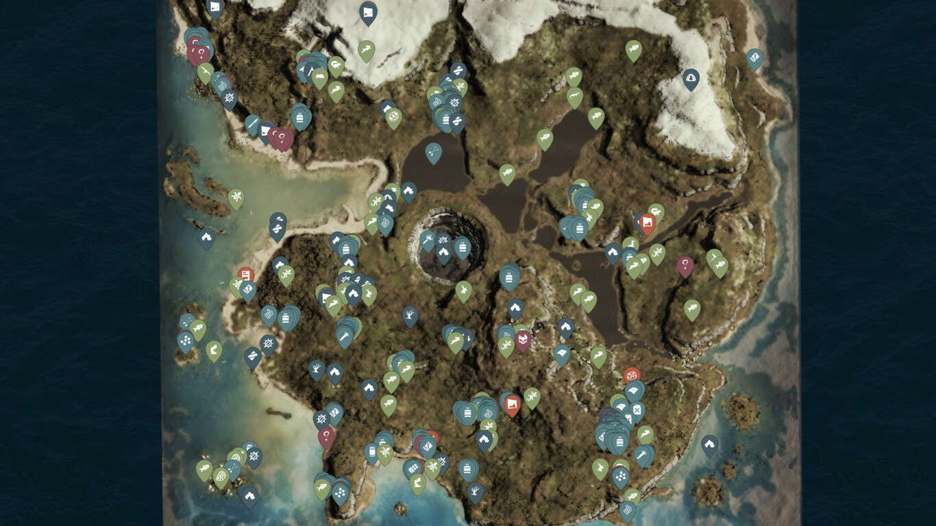Mapa interactivo de The Forest para localizar todos los recursos ...