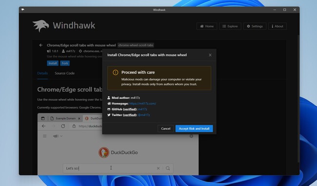 Windhawk es una 'tienda gratis' para aplicar personalizaciones al ...