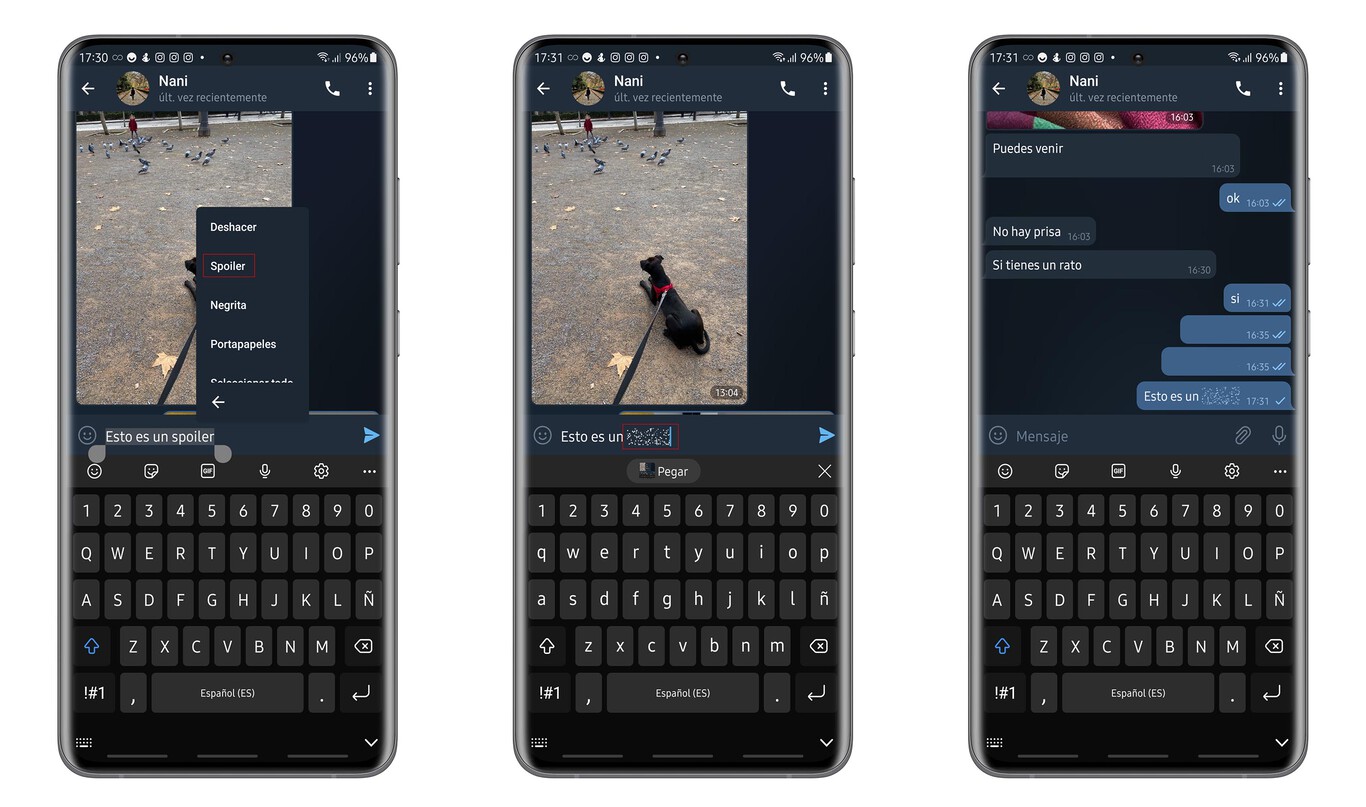 Las reacciones animadas y los spoilers llegan a Telegram para Android y ...