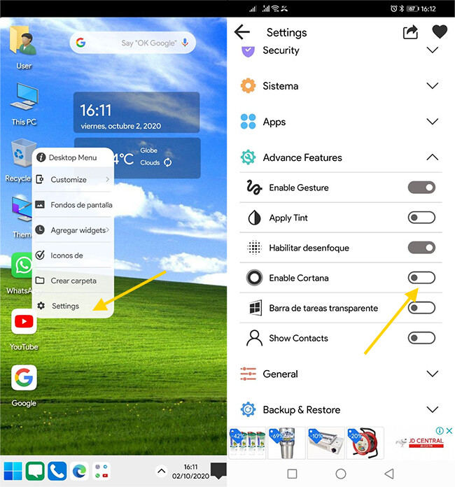 Cómo convertir tu móvil Android en Windows XP con un launcher, tema y ...