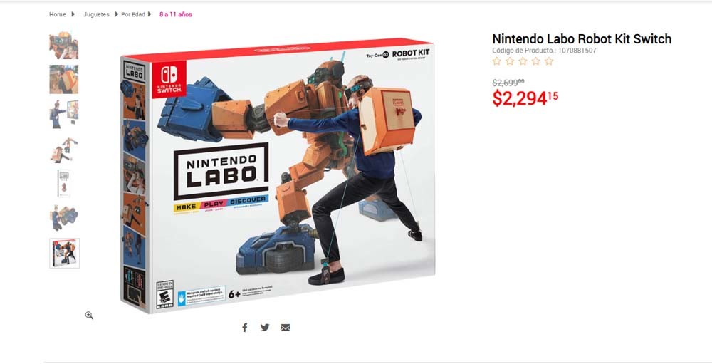 Nintendo Labo llega a México de manera oficial, estos son sus precios