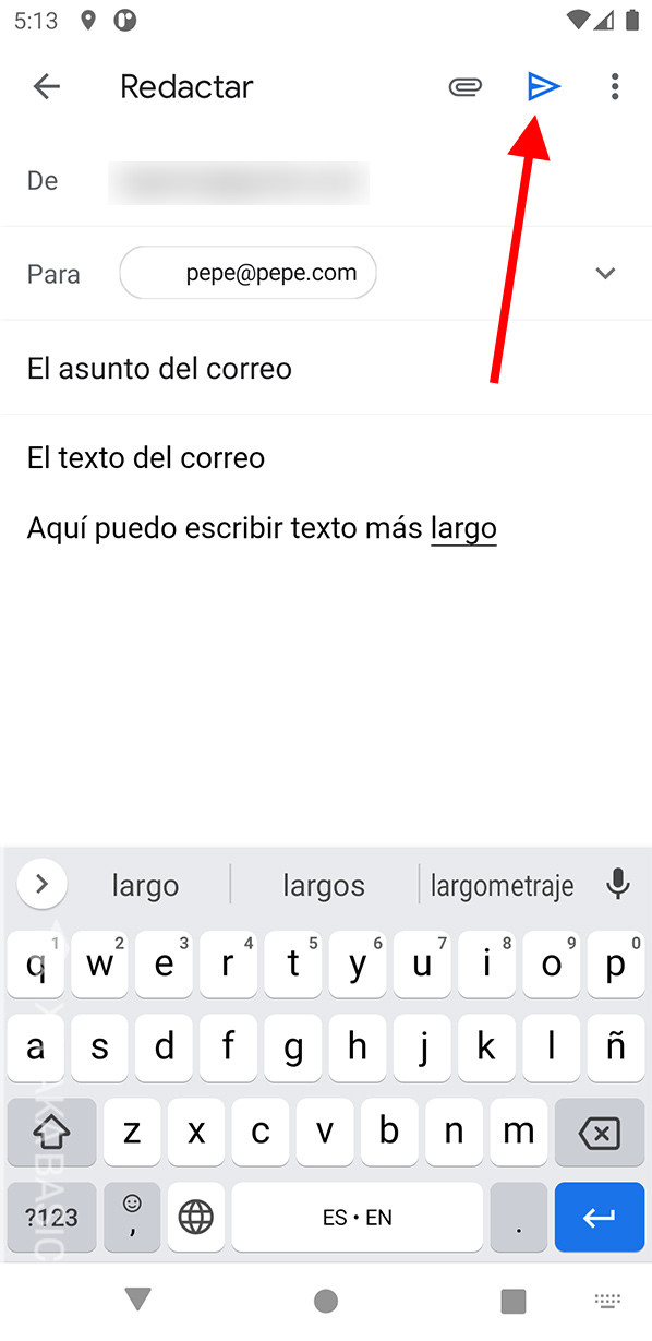 Cómo enviar un correo electrónico desde un móvil Android