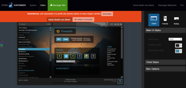 Cómo crear e instalar temas para personalizar la apariencia de Steam