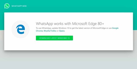 Acceder a WhatsApp web no será posible desde Edge Legacy en 2021 y ...