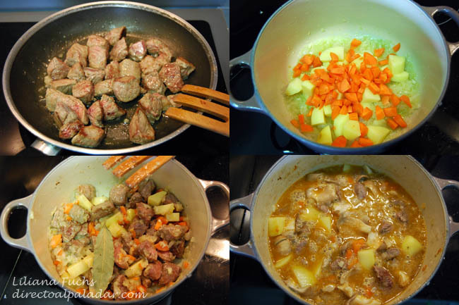Estofado de ternera con setas a la cerveza. Receta de cocina fácil y ...