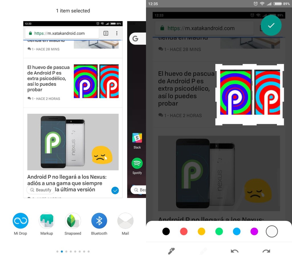 Markup: cómo instalar el nuevo editor de capturas de pantalla de Android P en tu móvil