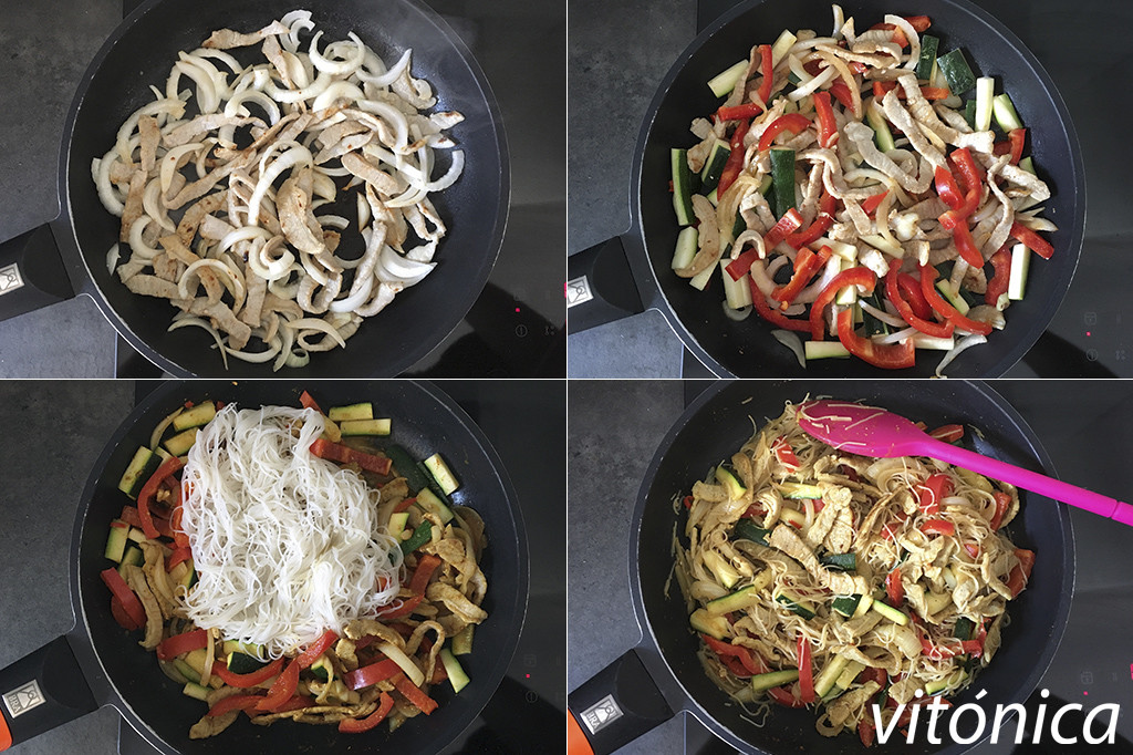 Lomo de cerdo salteado con verduras. Receta de cocina fácil, sencilla y ...