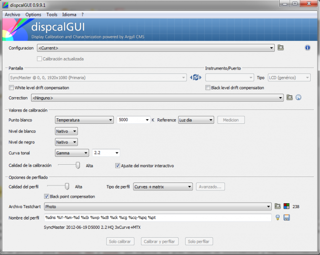 Calibración y gestión de perfiles de color con Argyll