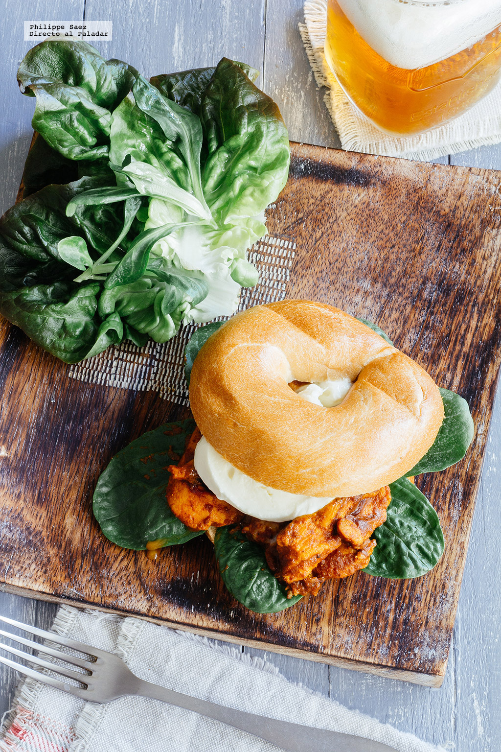 Bagels de pollo al curry. Receta fácil y deliciosa