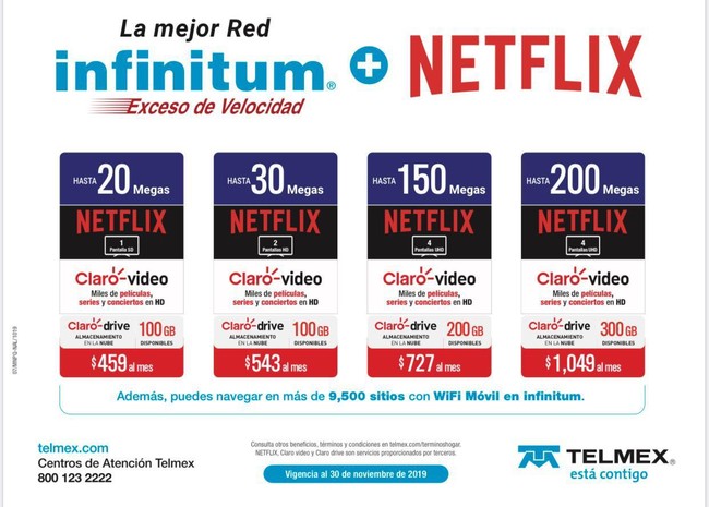 Oficial: Telmex comienza a ofrecer Netflix en sus paquetes de internet ...
