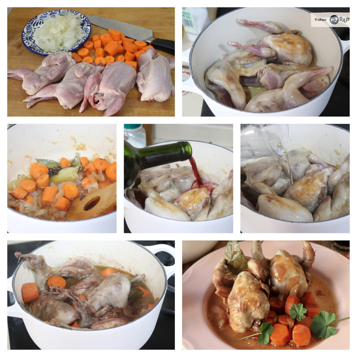 Codornices guisadas al vino, receta para lucirse y triunfar con la familia