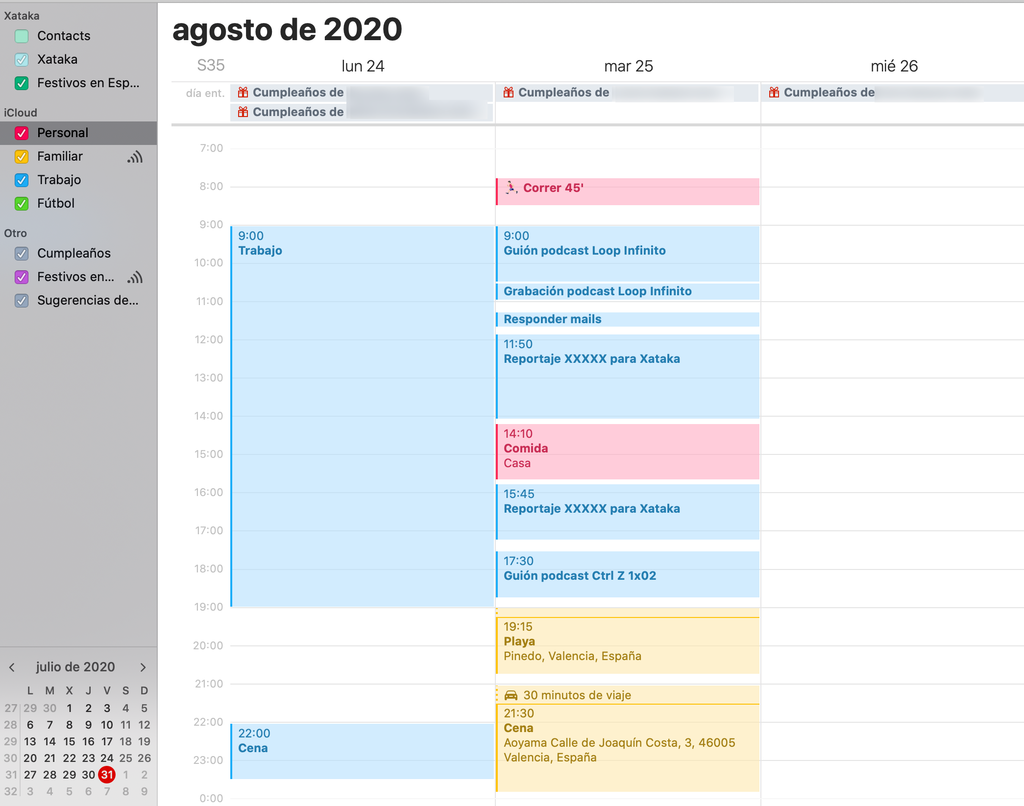 Así es como uso el calendario para organizar mi vida entera