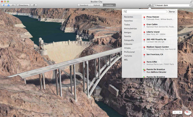 Así son los Mapas de Apple en OS X Mavericks