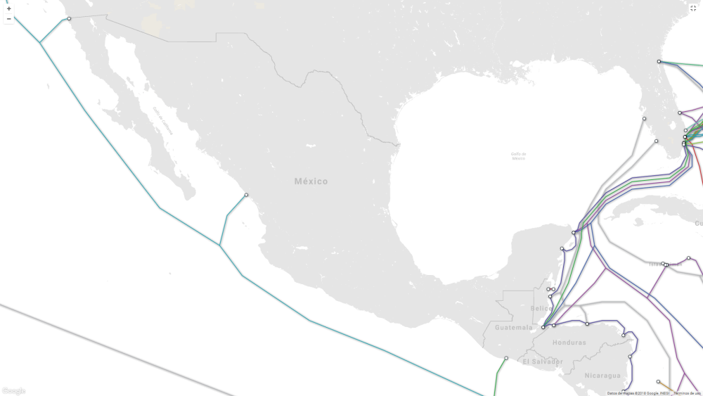 Así es el mapa de todos los cables submarinos que le dan forma a Internet