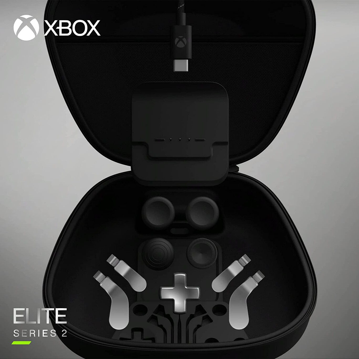 Control Elite Series 2 de Xbox en color blanco y estuche con accesorios ...