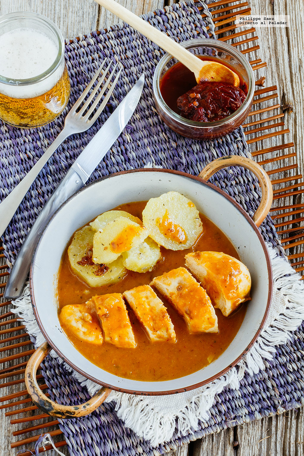 Pechuga de pollo en salsa de chile chipotle. Receta