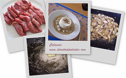 Filete Stroganoff. Receta retro