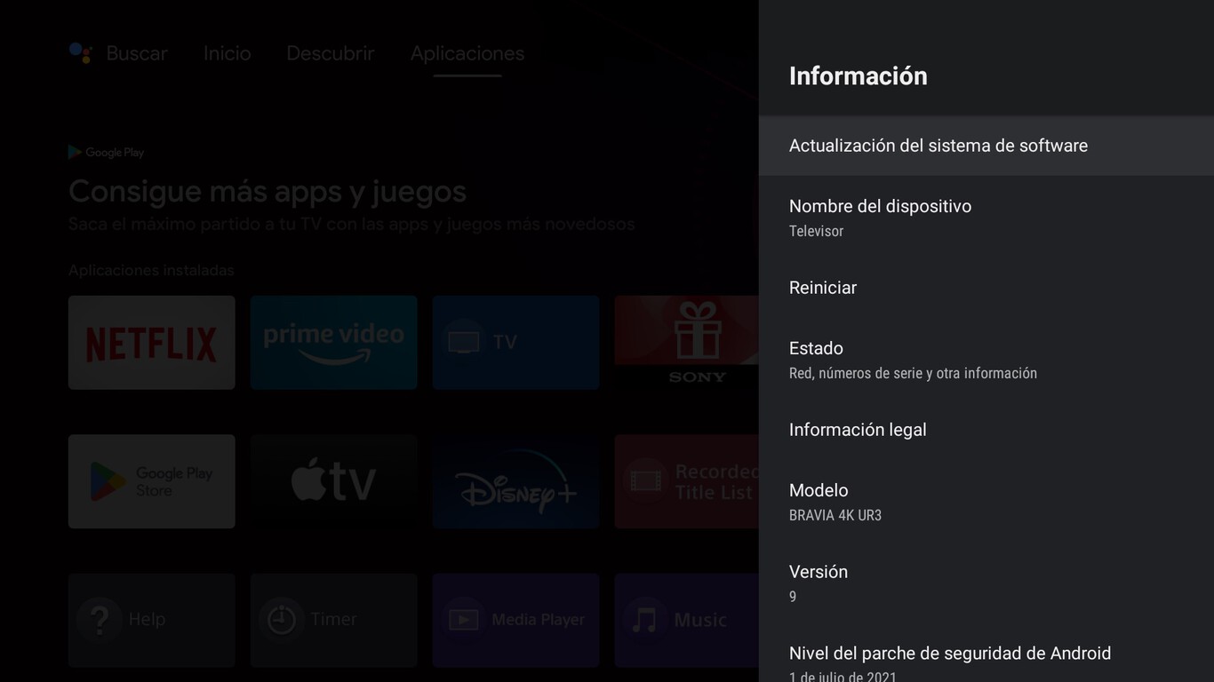 Cómo saber qué versión de Android TV o Google TV está usando mi tele y ...