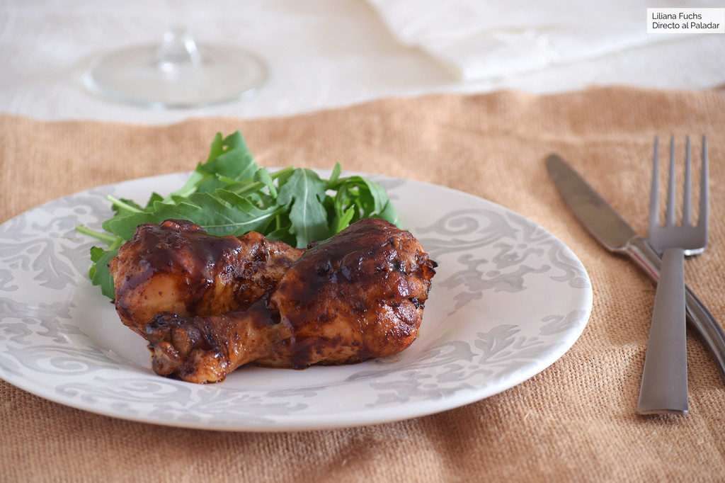 Muslitos de pollo al horno barbacoa. Receta de cocina fácil, sencilla y ...