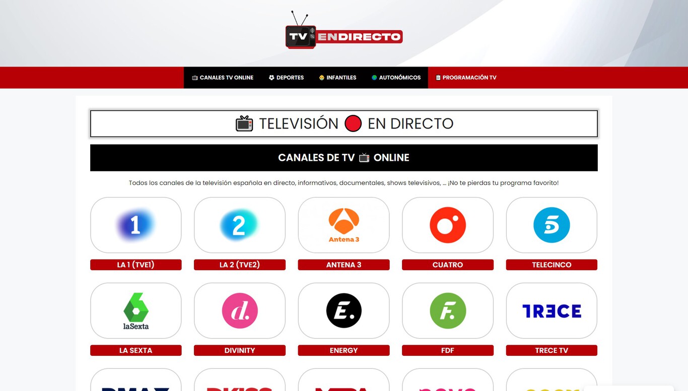 Esta web te permite ver hasta 65 canales de la TDT gratis y sin la ...
