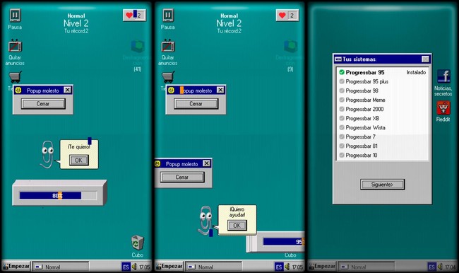 Progressbar95, un alocado juego inspirado en Windows 95 que tiene hasta ...