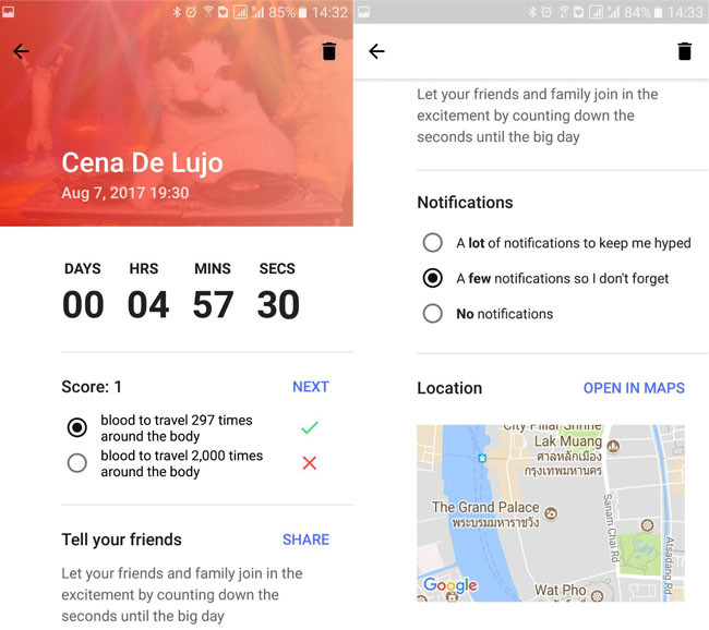 Hurry: la nueva app de Sam Ruston es una vistosa cuenta atrás para eventos