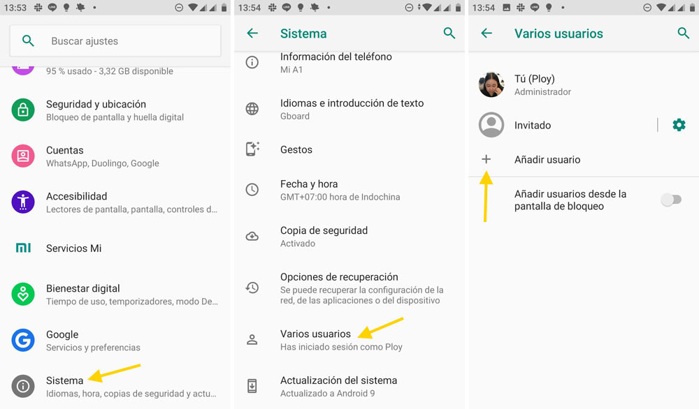 Cómo añadir, editar o eliminar distintos usuarios en un móvil o tablet ...