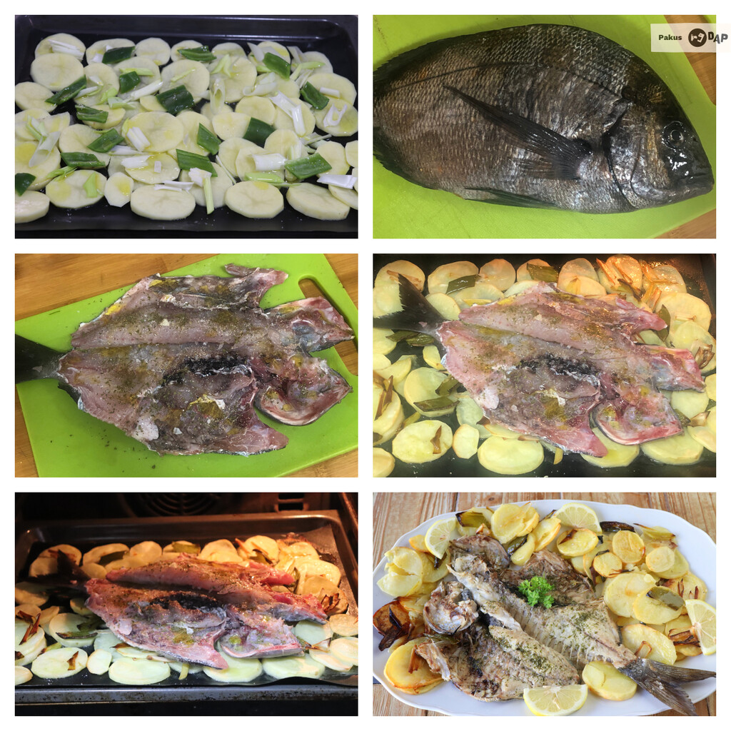 Sargo al horno con patata y puerro la mejor receta con un pescado ...