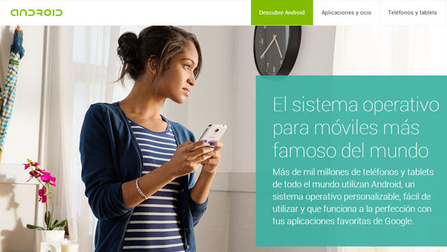 La nueva web oficial de Android ahora está en español