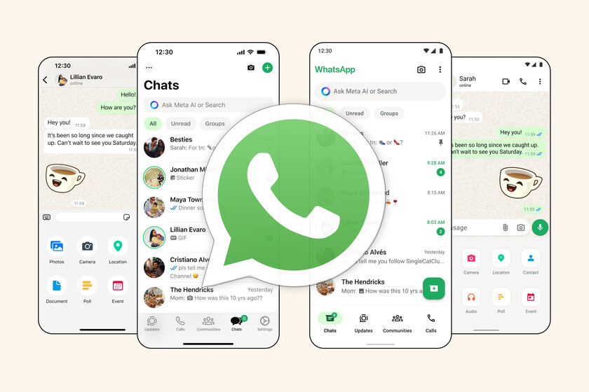 WhatsApp cambia su diseño en Android y en iPhone: así es como ha ...