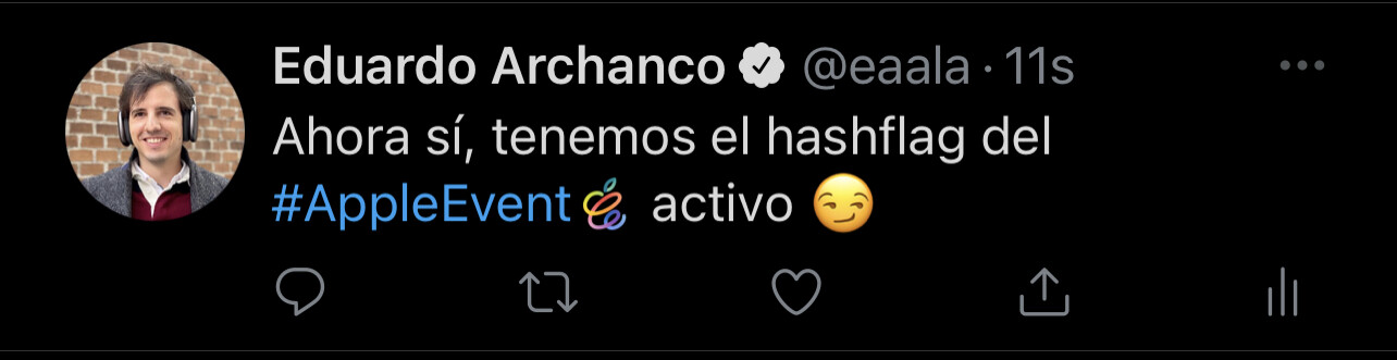Apple activa su 'hashflag' en Twitter para el evento del 20 de abril