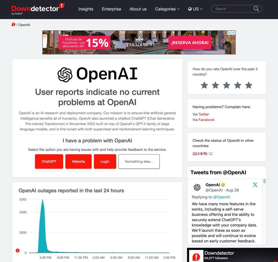 ChatGPT no funciona: cómo saber si se ha caído y qué hacer si el problema es tuyo