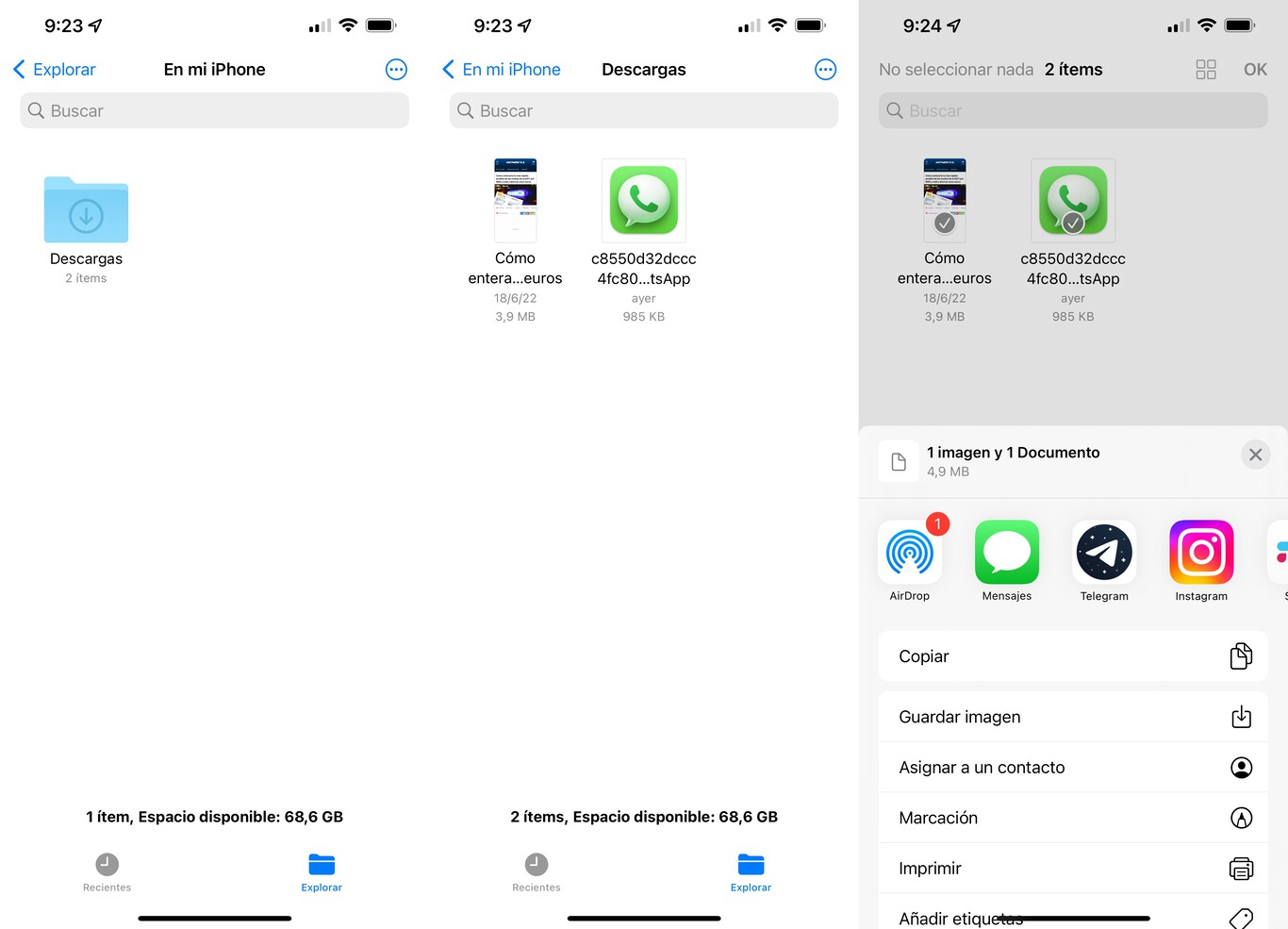 Dónde se guardan las descargas en el móvil, tanto en iPhone como en Android