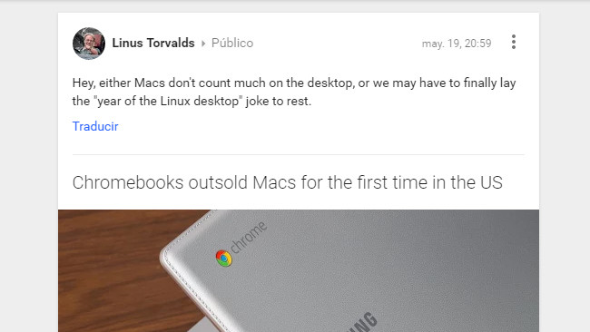 Linus Torvalds sobre el auge de Chrome OS: "Habrá que olvidar la broma ...