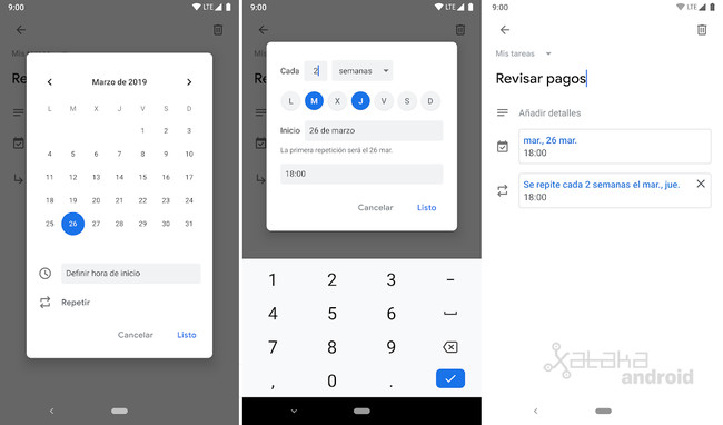 Google Tasks para Android ahora nos permite poner hora de inicio y ...