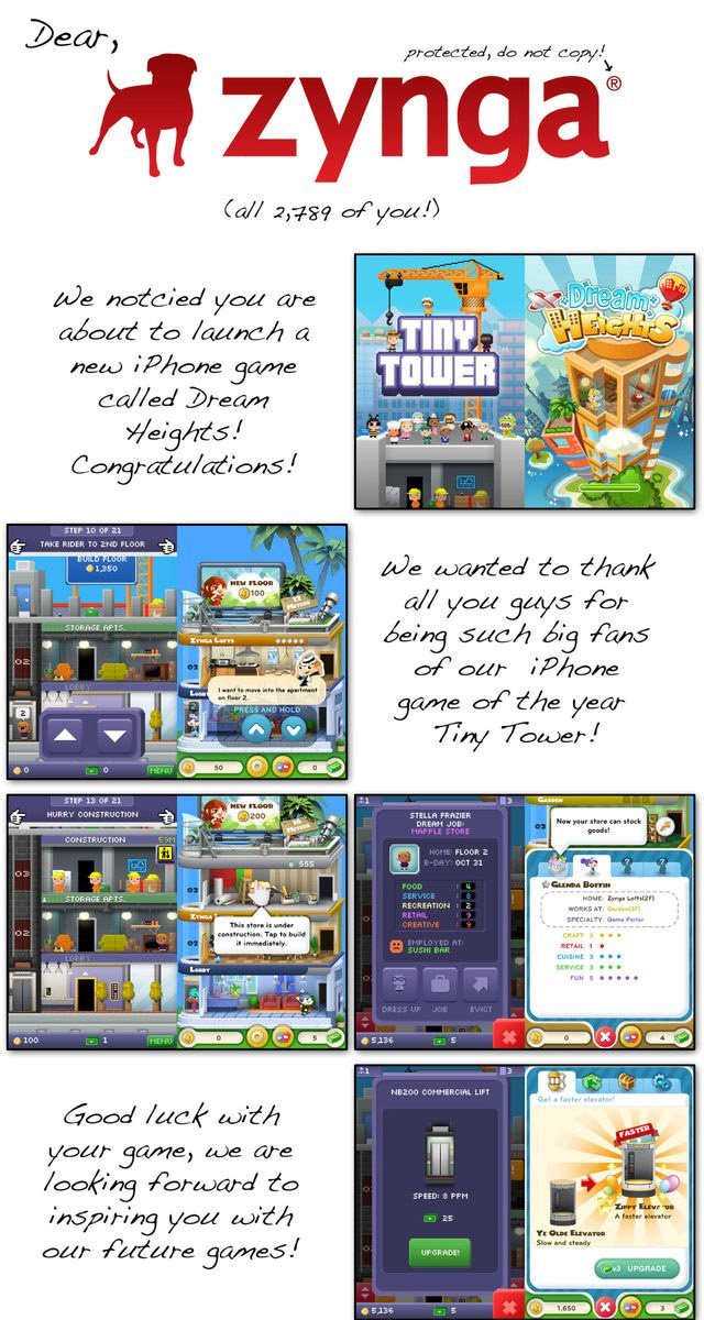 Zynga acusada de plagio por su 'Dream Heights'