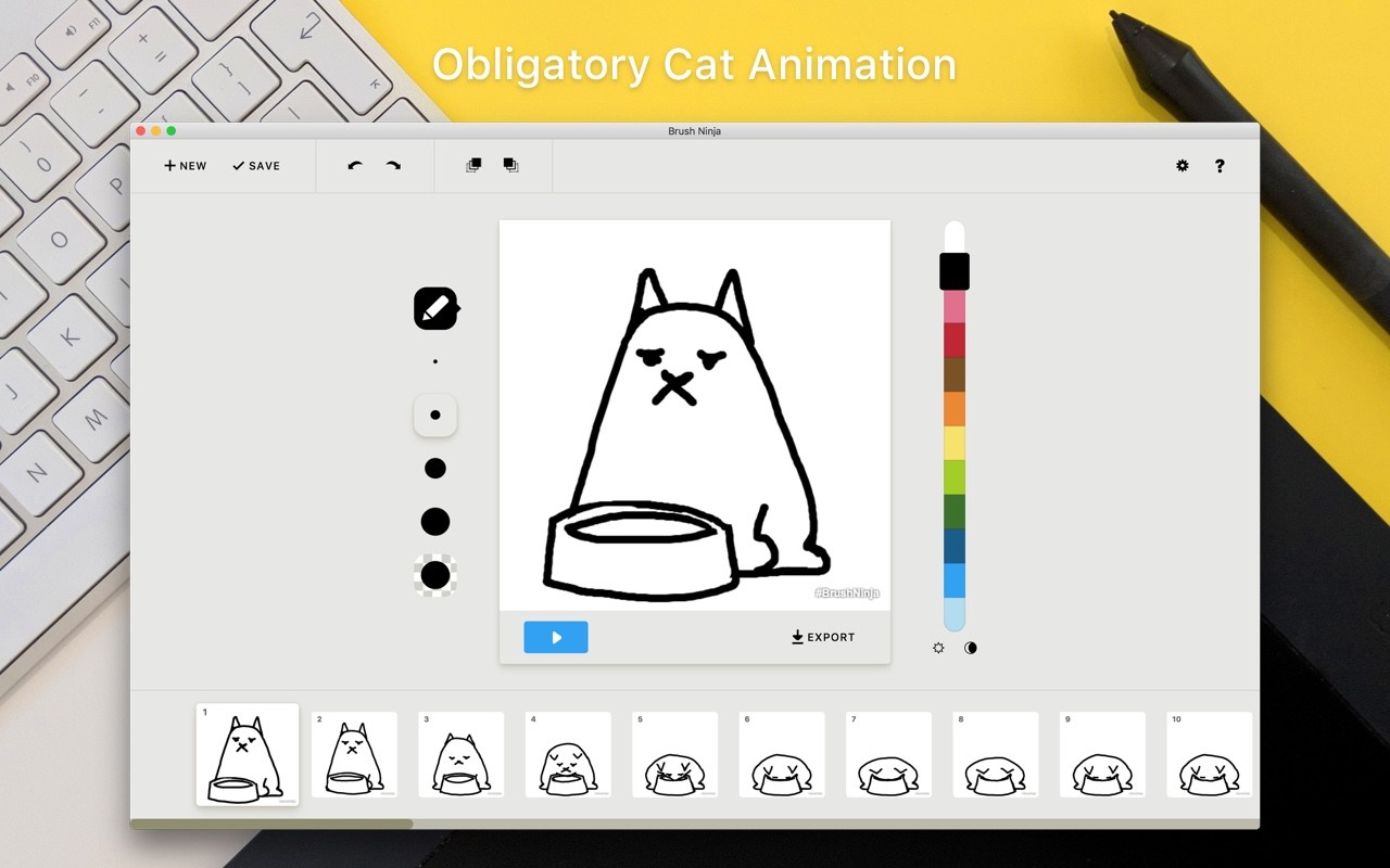 Brush Ninja, crea tus propias animaciones desde el navegador de forma ...