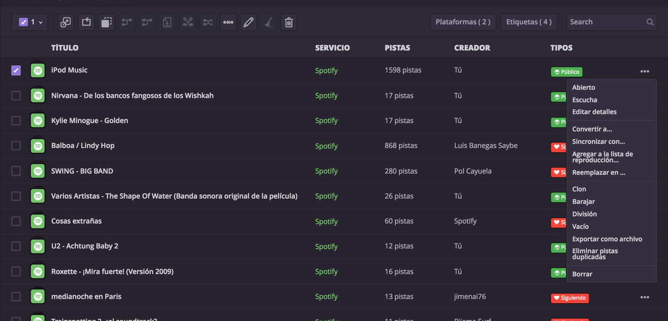 Así puedes pasar tus listas de reproducción de Spotify a YouTube y Apple Music de forma sencilla