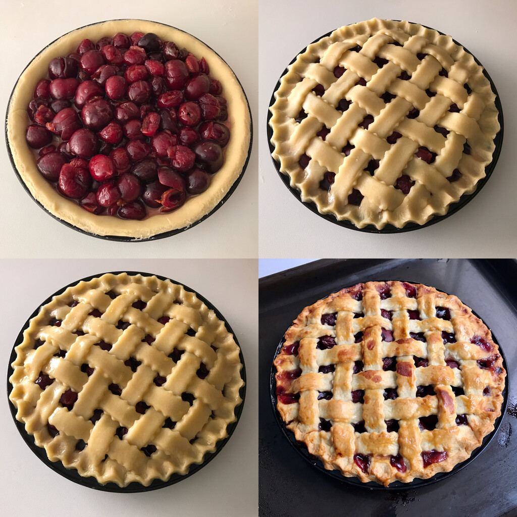 Cherry pie o tarta americana de cerezas, receta de cocina fácil y deliciosa