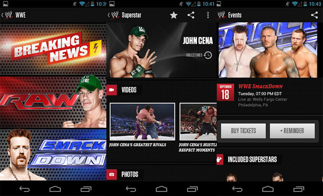 WWE lanza su aplicación oficial para Android