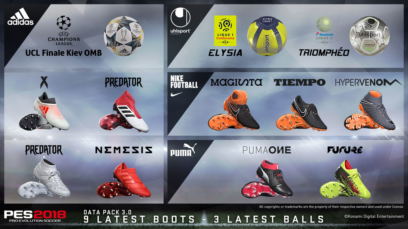 PES 2018: el Data Pack 3.0 ya se puede descargar gratis y esto es todo ...