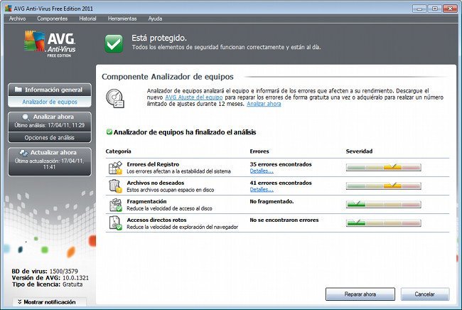 Antivirus gratuitos: AVG Anti-virus Free Edition