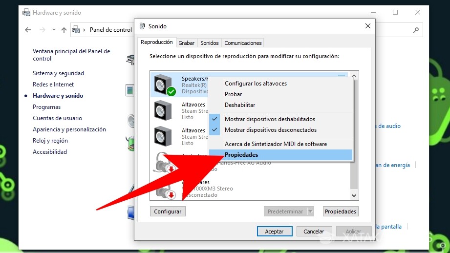 Cómo aumentar el volumen en Windows 10