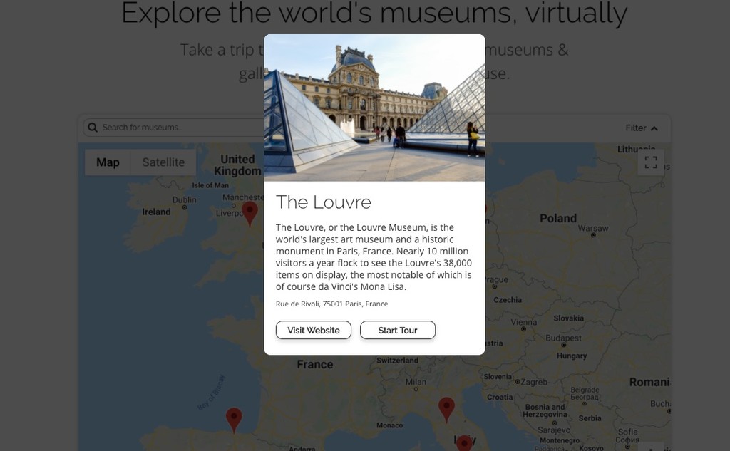 Esta web te lleva de visita virtual por museos de todo el mundo