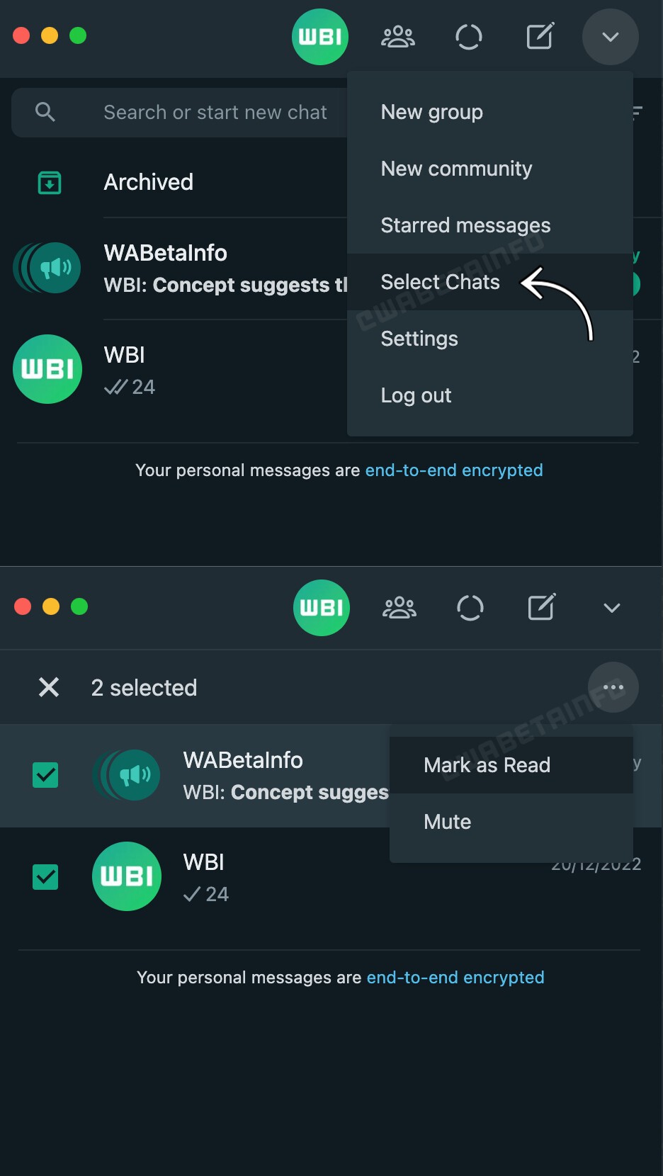 Silenciar o marcar como leídos varios chats de WhatsApp será tan fácil ...