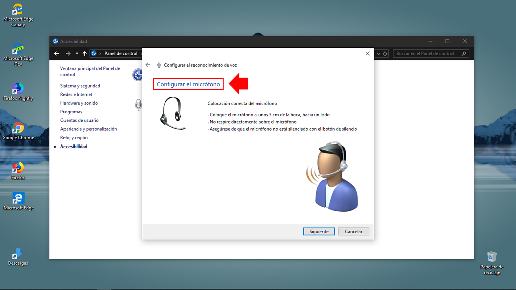 ¿No sabes cómo habilitar el control por voz en tu equipo? Siguiendo ...