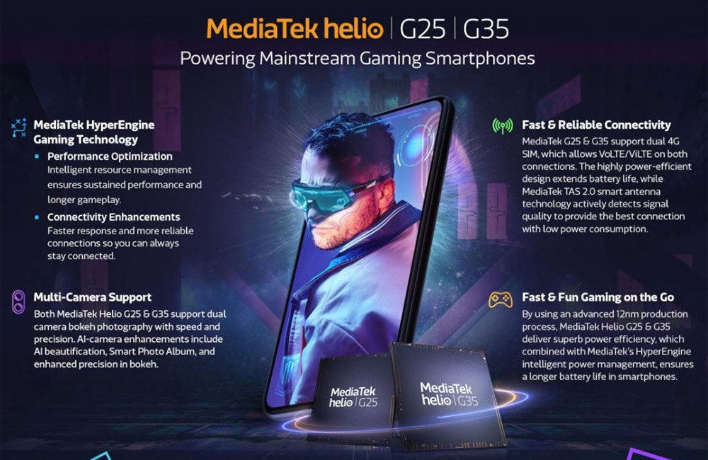 MediaTek Helio G25 y G35 son oficiales: dos cerebros "gamer" para la gama de entrada
